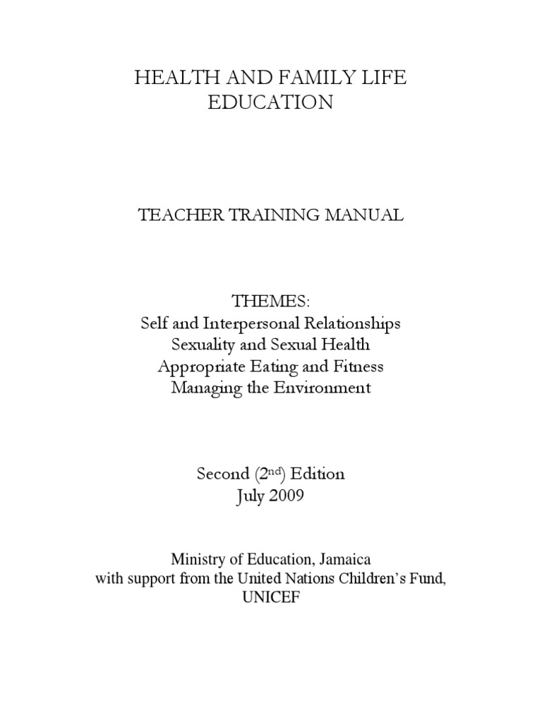 HFLE Teacher Training Manual 2009 | PDF | Curriculum | Teachers