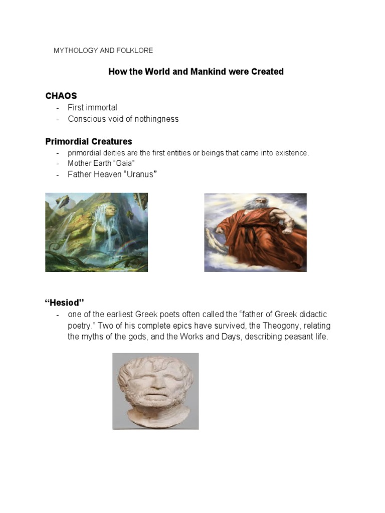 Greek Creation Myths and Deities Explained | PDF | Twelve Olympians ...