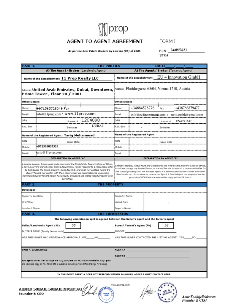 Signed - A To A Form - 11prop Realty LLC | PDF | Civil Law (Common Law ...