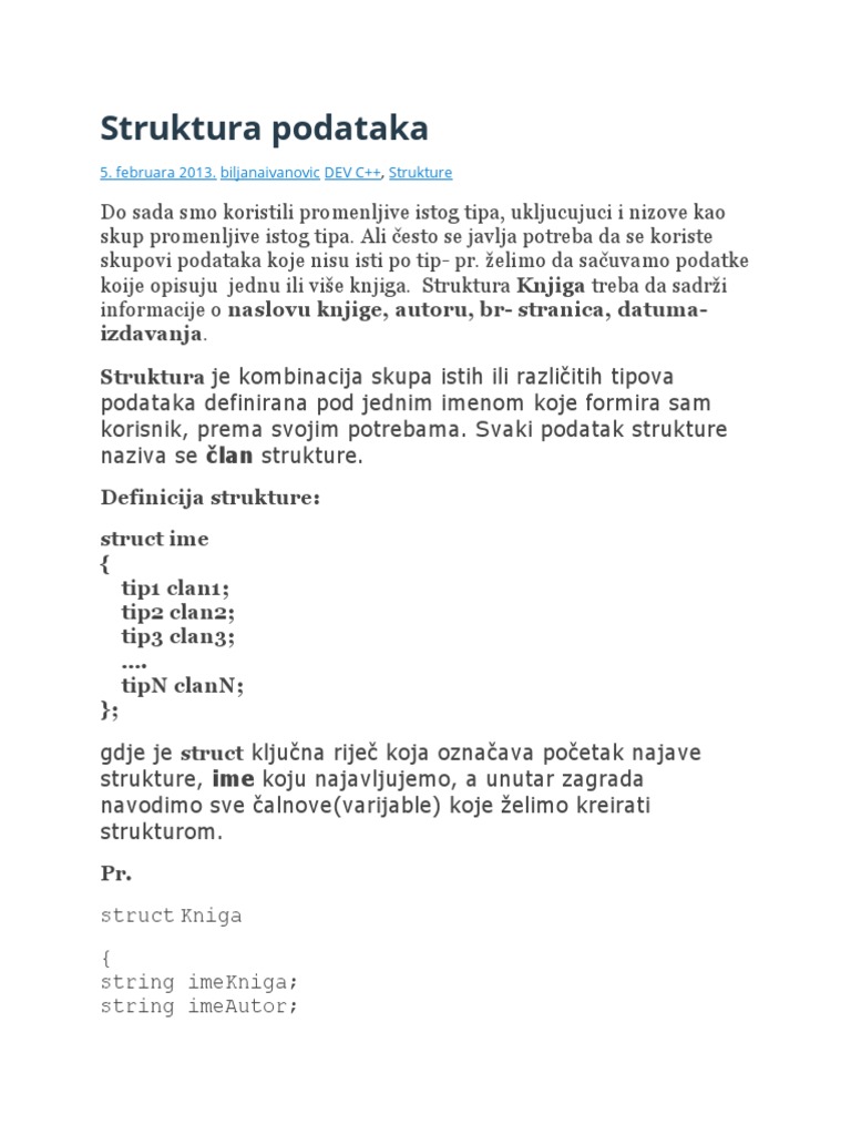 Struktura Podataka | PDF