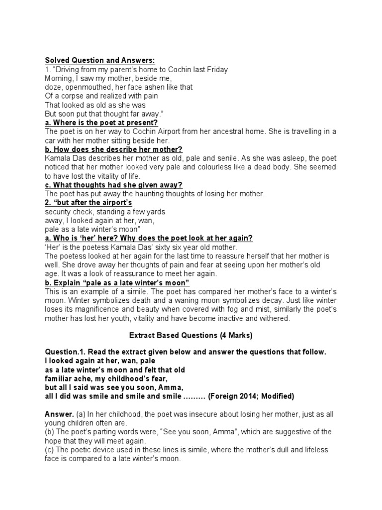 Insights on "My Mother at Sixty-Six" | PDF