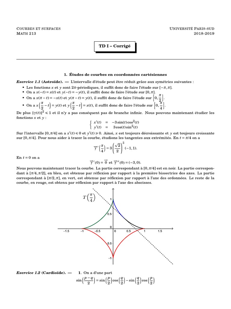 Corrige Courbes | PDF