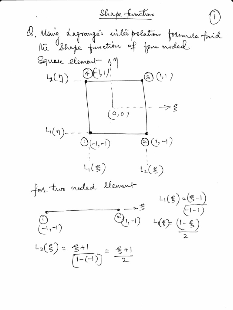 Four Noded Element Shape Function Pdf 