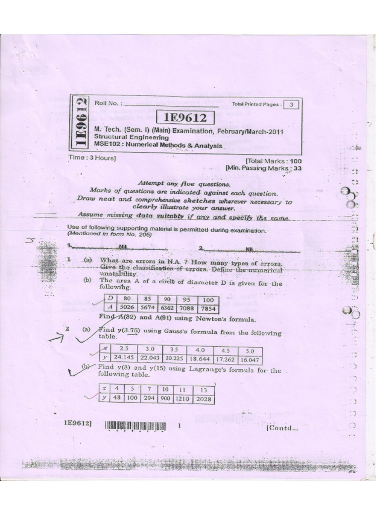 Question Paper | PDF