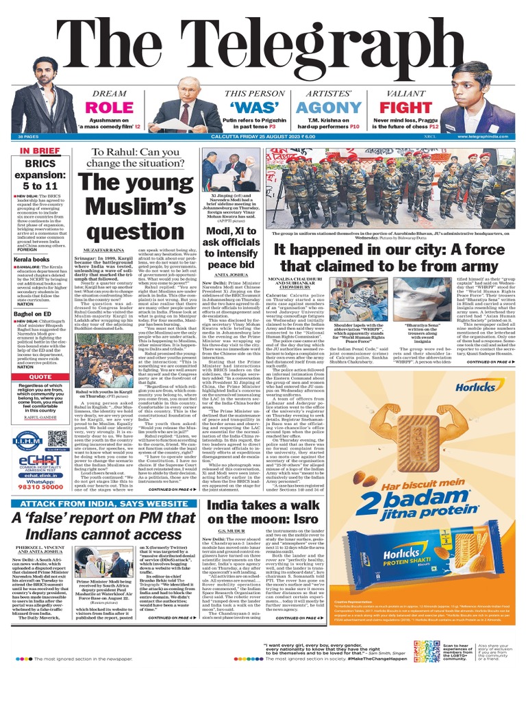 Telegraph Calcutta 25 Aug 2023 | PDF