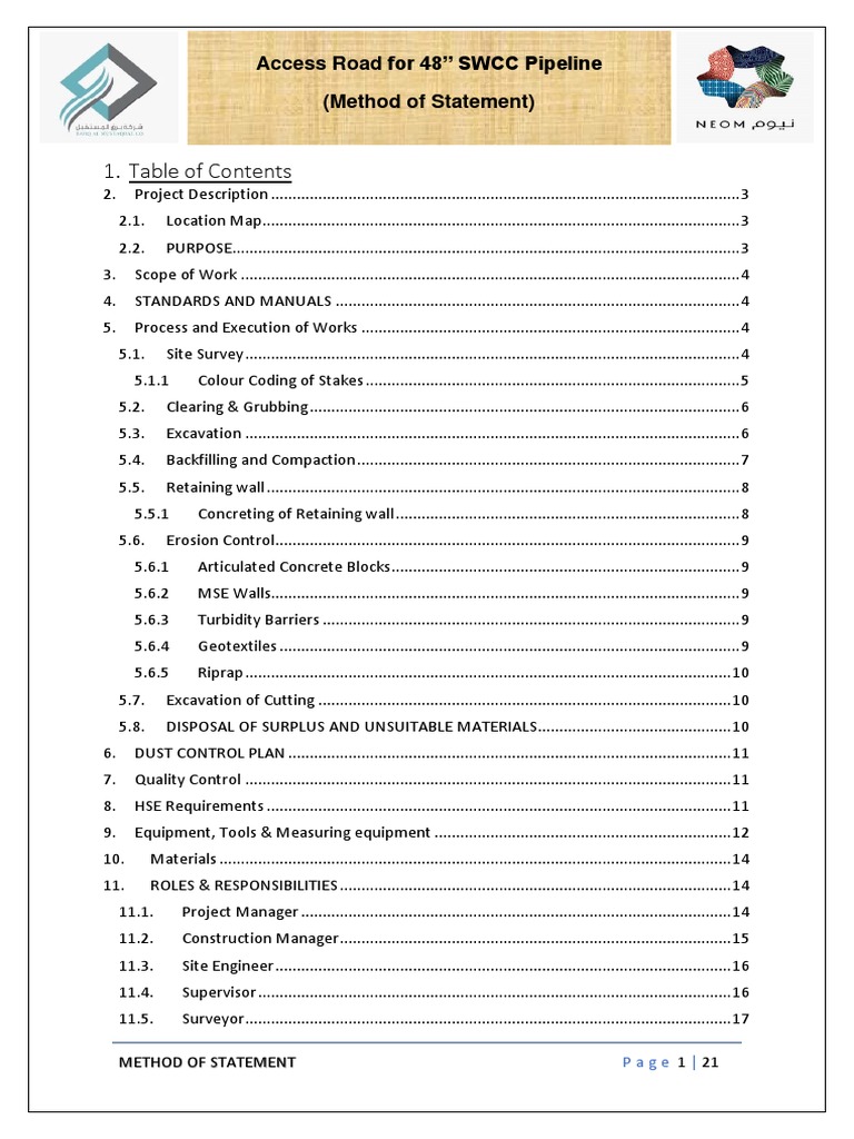 MOS-Access Road | PDF