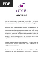 10 Minute Gratitude Meditation Script | PDF