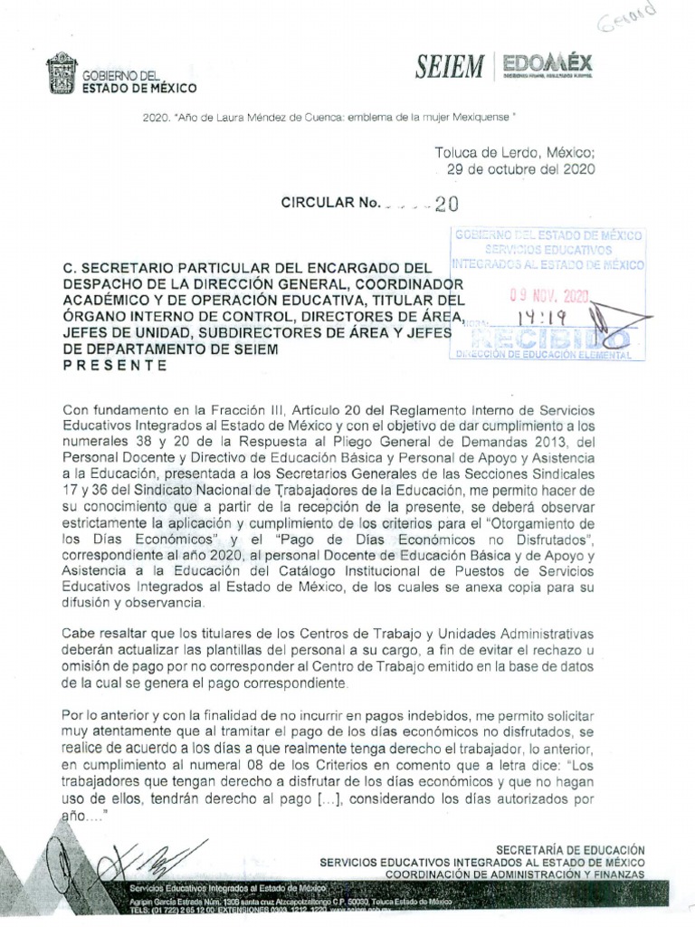 Circular - 20 - Dias - Economicos de 2020 | PDF