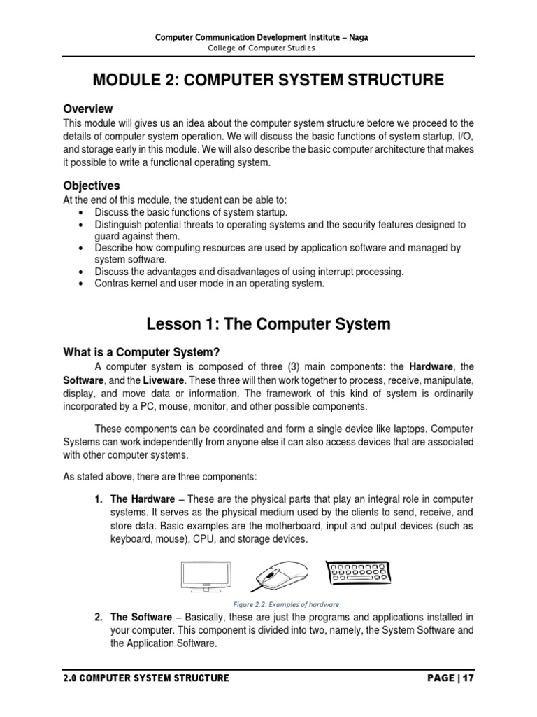 Module 2 - Computer System Structure | PDF | Business | Technology & Engineering