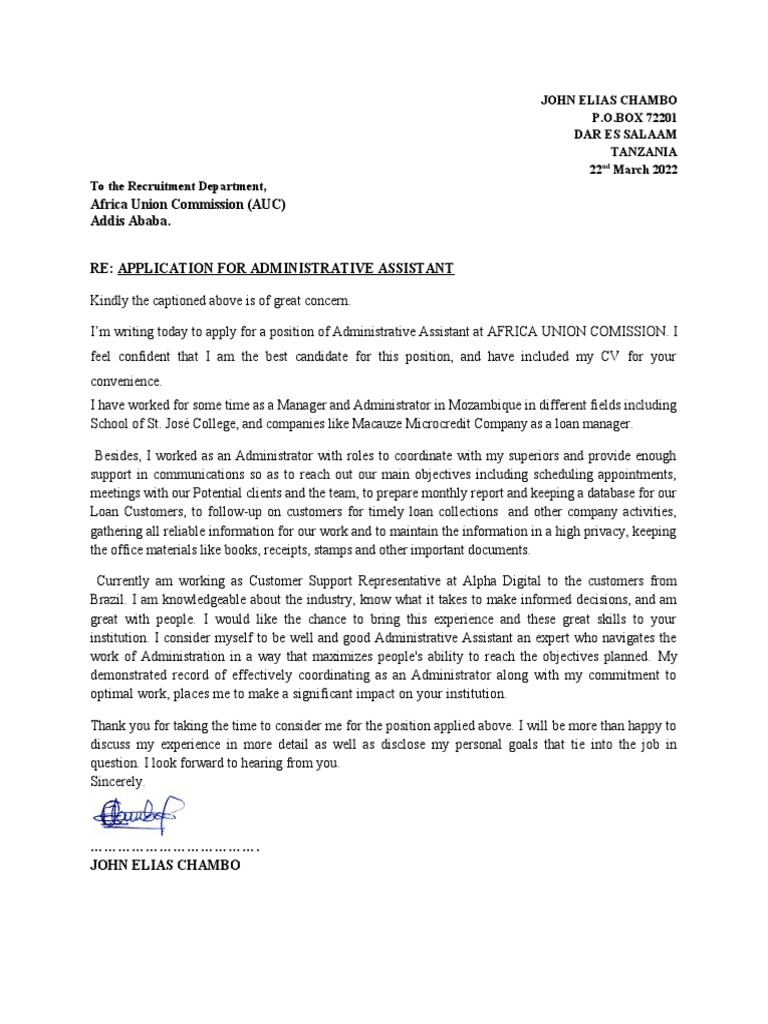 Essentials of COVERLETTER To AU | PDF