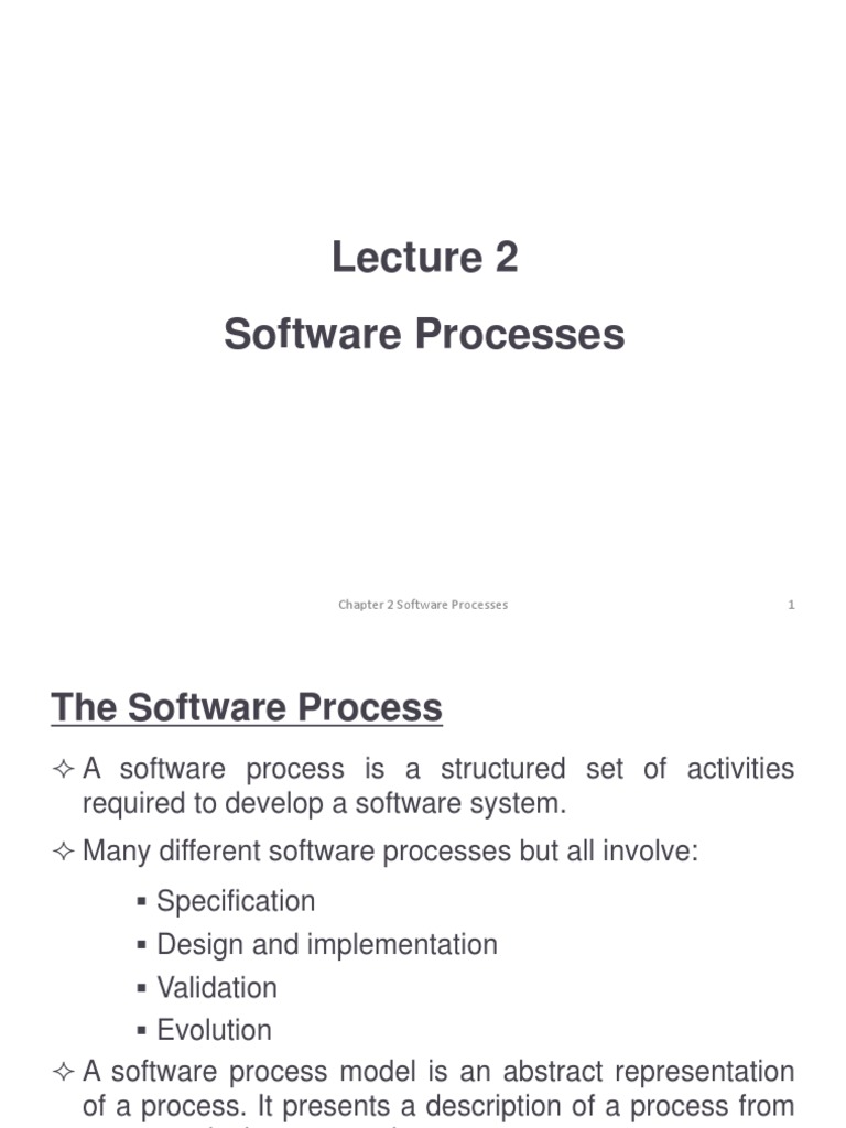 Lecture 2 Software Processes Pdf Software Testing Software 1327