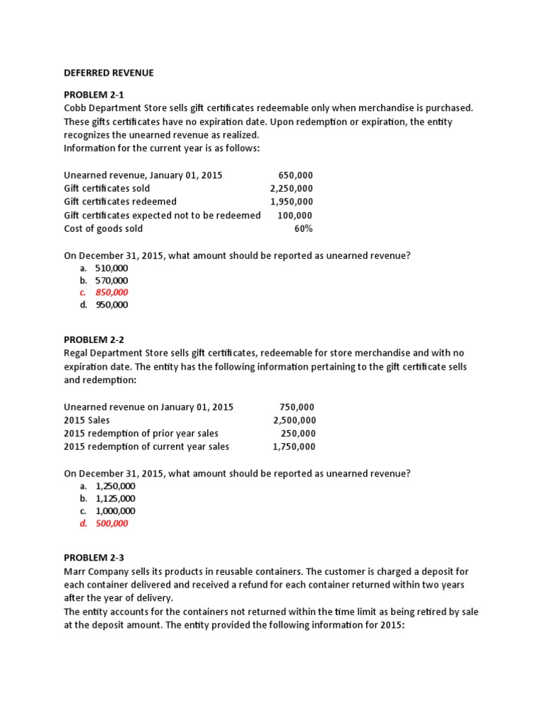 Deferred Revenue | PDF