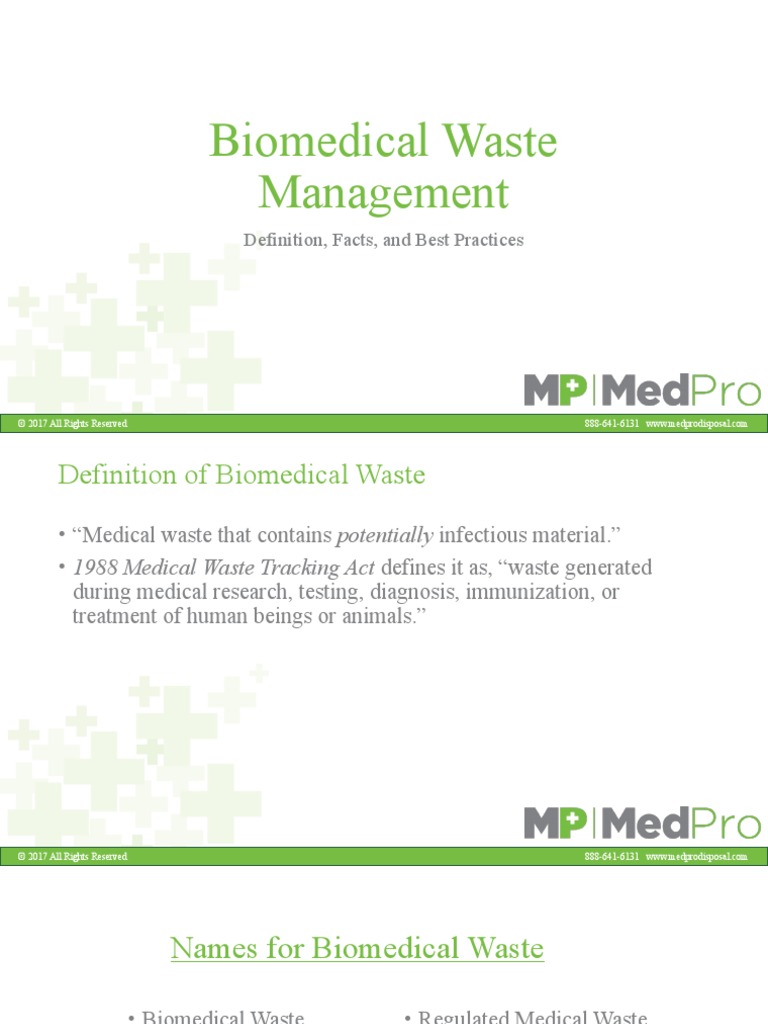 Biomedical Waste Management | PDF | Waste | Pollution