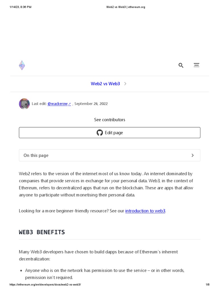 Web2 Vs Web3 | PDF | Computer Network | Peer To Peer