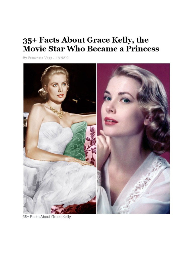 35 Facts About Grace Kelly's Life | PDF