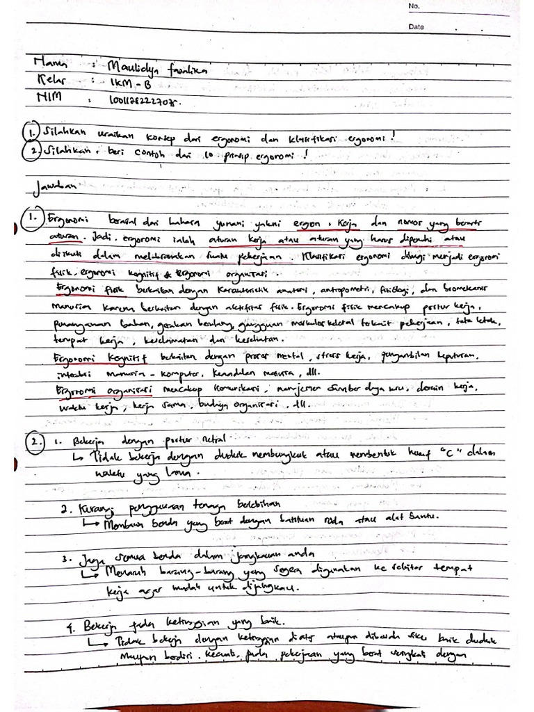 Maulidya Fazalika - Tugas Ergonomi 1&2 - IKM | PDF