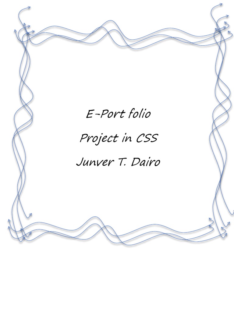 PRoject E Portfolio Junver T. Dairo | PDF