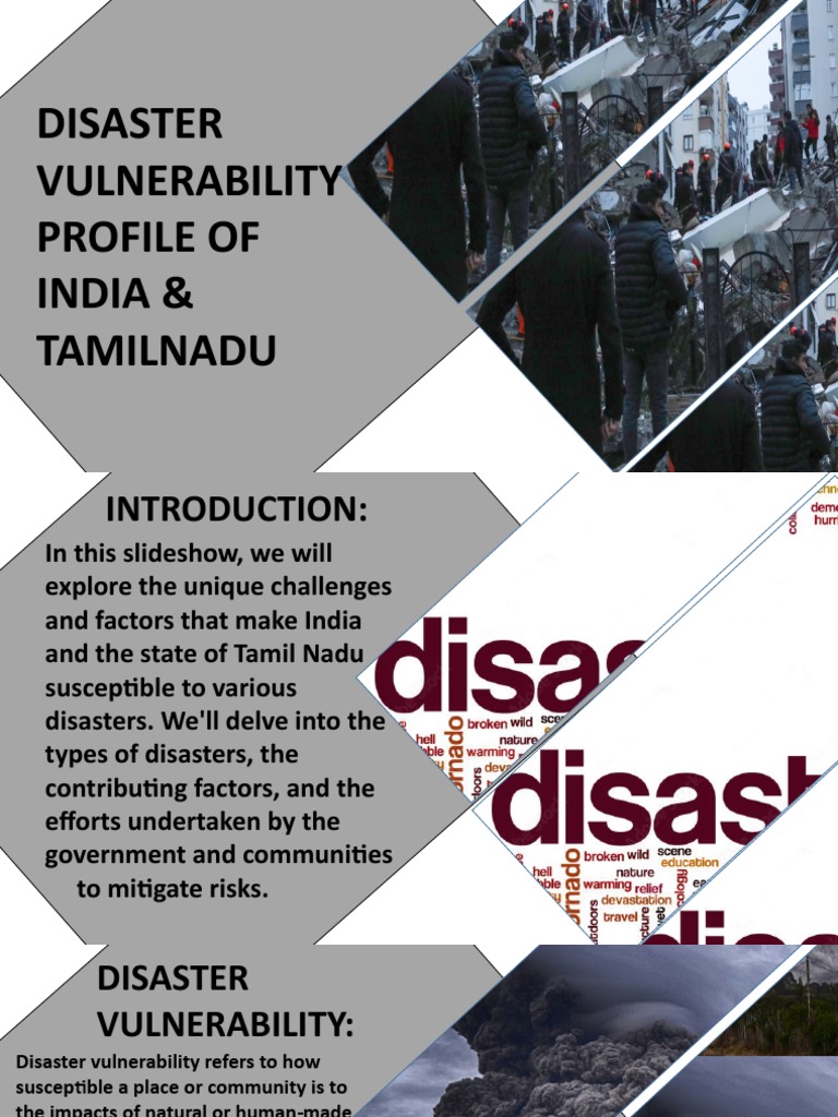 Disaster Vulnerability Profile of India & Tamilnadu | PDF