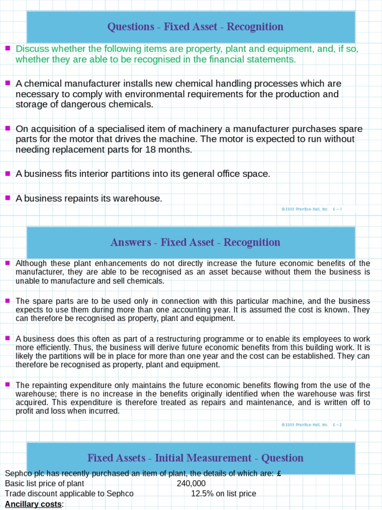Tangible Non-Current (Fixed) Assets | PDF