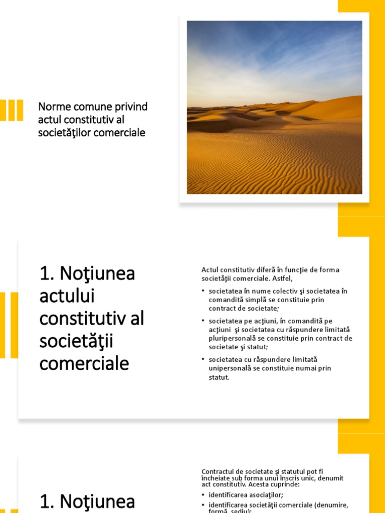 Actul Constitutiv Al Societatilor Comerciale (14 Files Merged) | PDF