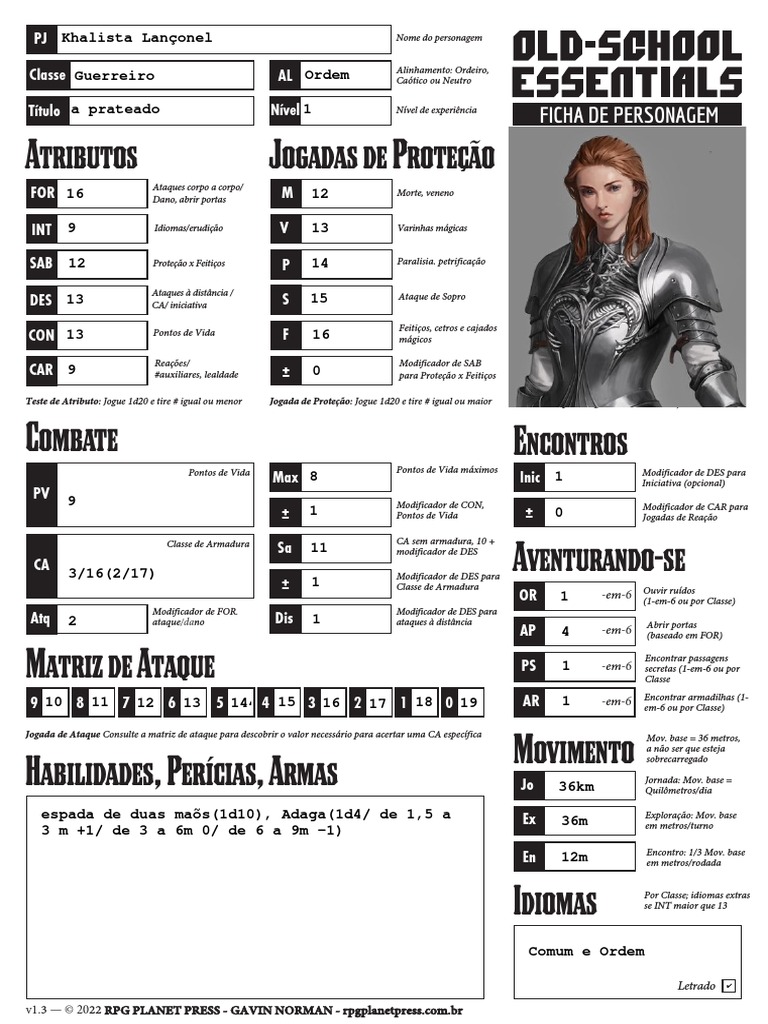 Ficha - OSE - PT-BR - Editavel - KHALISTA | PDF