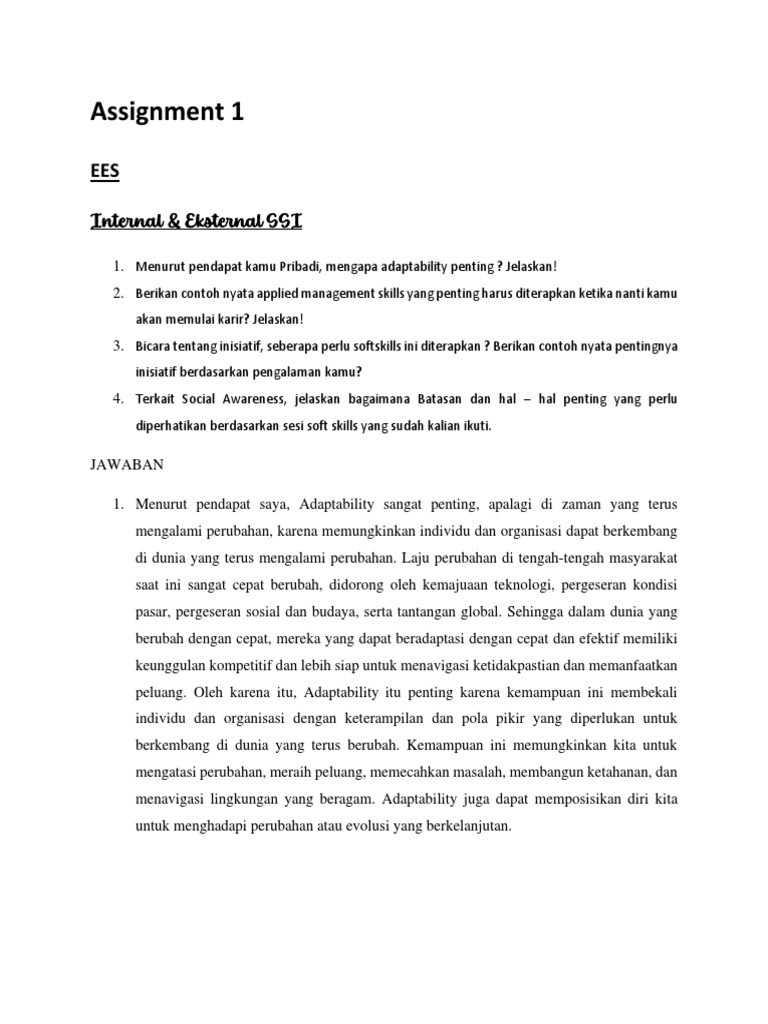 Pentingnya Adaptability dan Soft Skills | PDF | Karier & Perkembangan ...