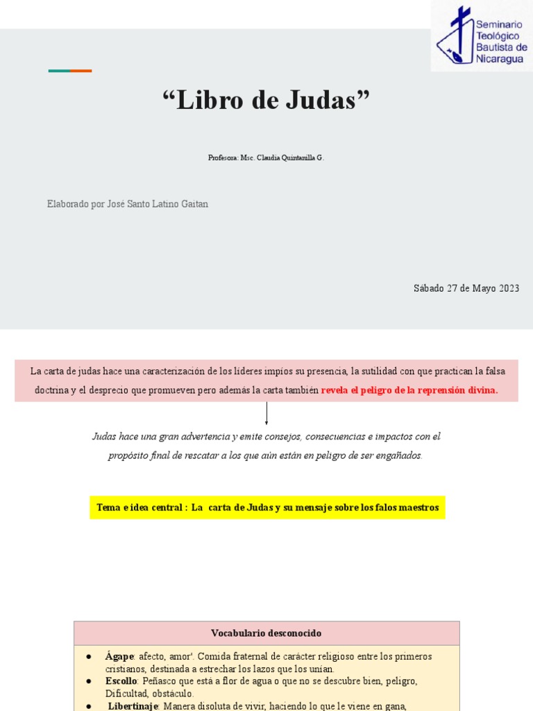 Libro de Judas | PDF | Epístola De Judas | Apostasía