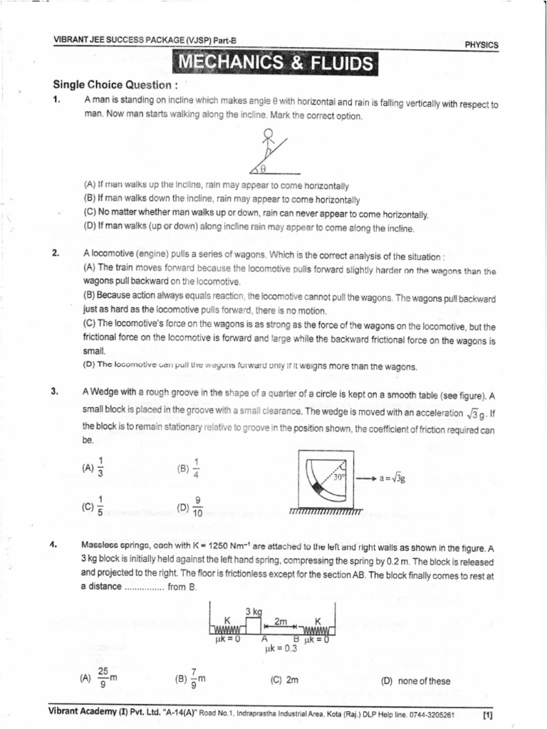 VJSP Physics Ques 1-125 Advance | PDF