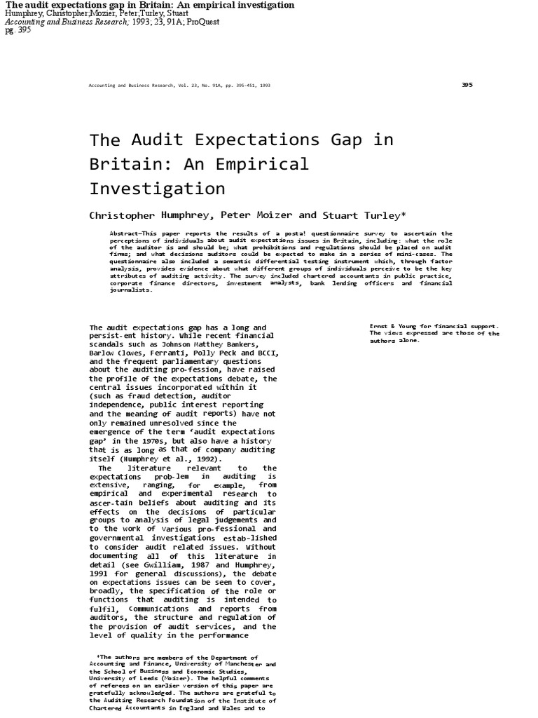 The_audit_expectations_gap_in_Britain | PDF | Audit | Financial Audit