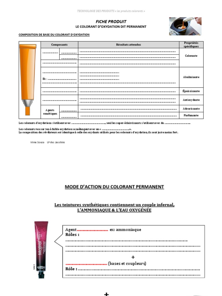 Mode D Action Des Colorants Permanents Eleves | PDF