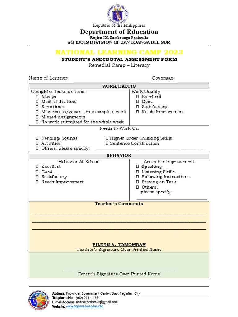 NLC Anecdotal Record | PDF