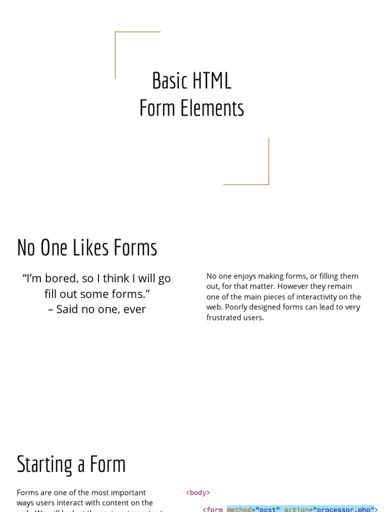 HTML Form Tag | Download Free PDF | Html Element | Html