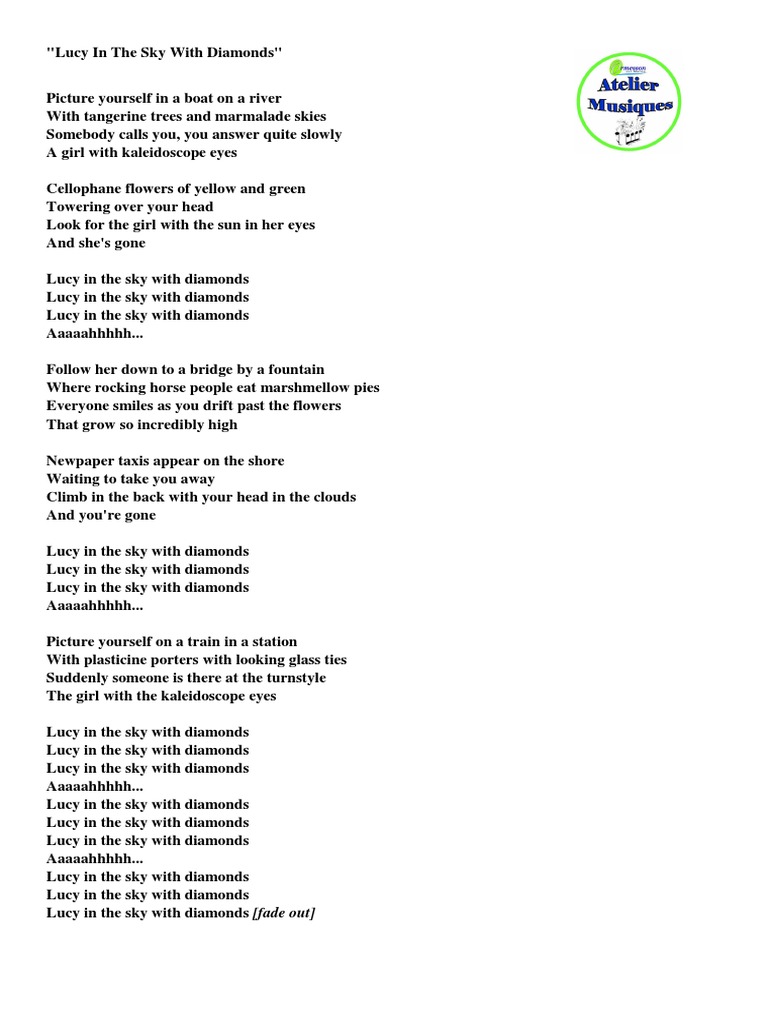 Lucy in The Sky With Diamonds Paroles | PDF