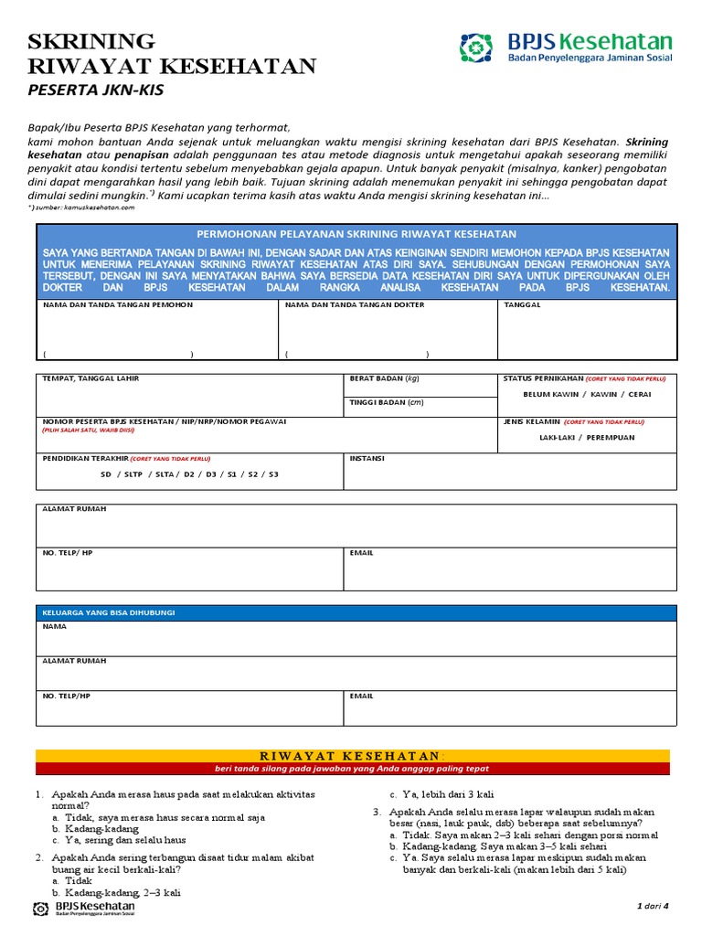Form Skrining Primer | PDF