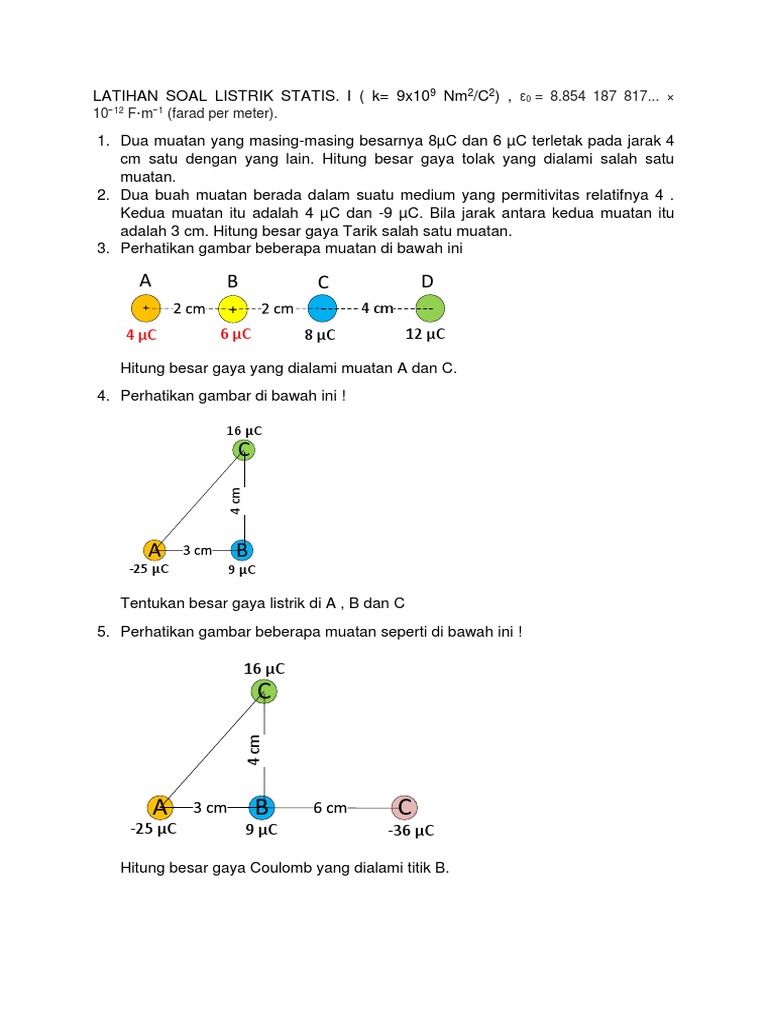 Latihan Soal Listrik Statis | PDF | Sains & Matematika