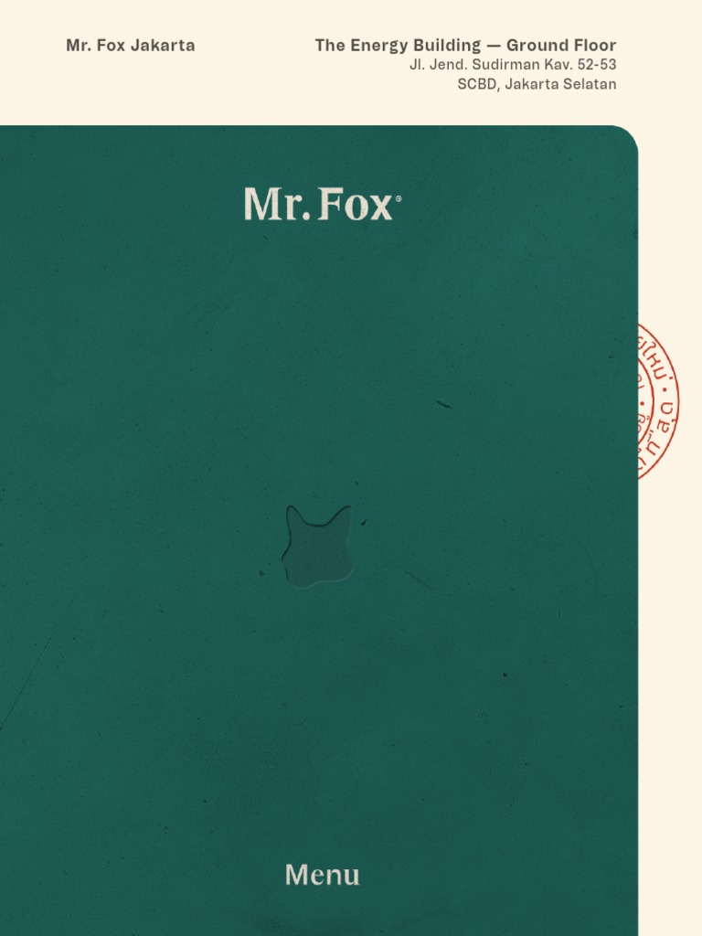 MR Fox Menu 2021 | PDF | Sauce | Pickling