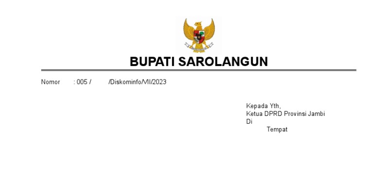 Kop Surat Bupati 1 | PDF