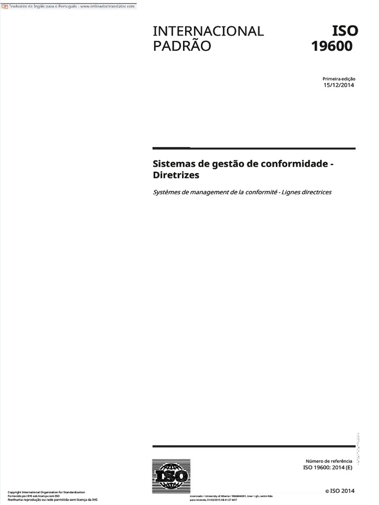 Iso 19600 PT | PDF Iso 19600 PT | PDF