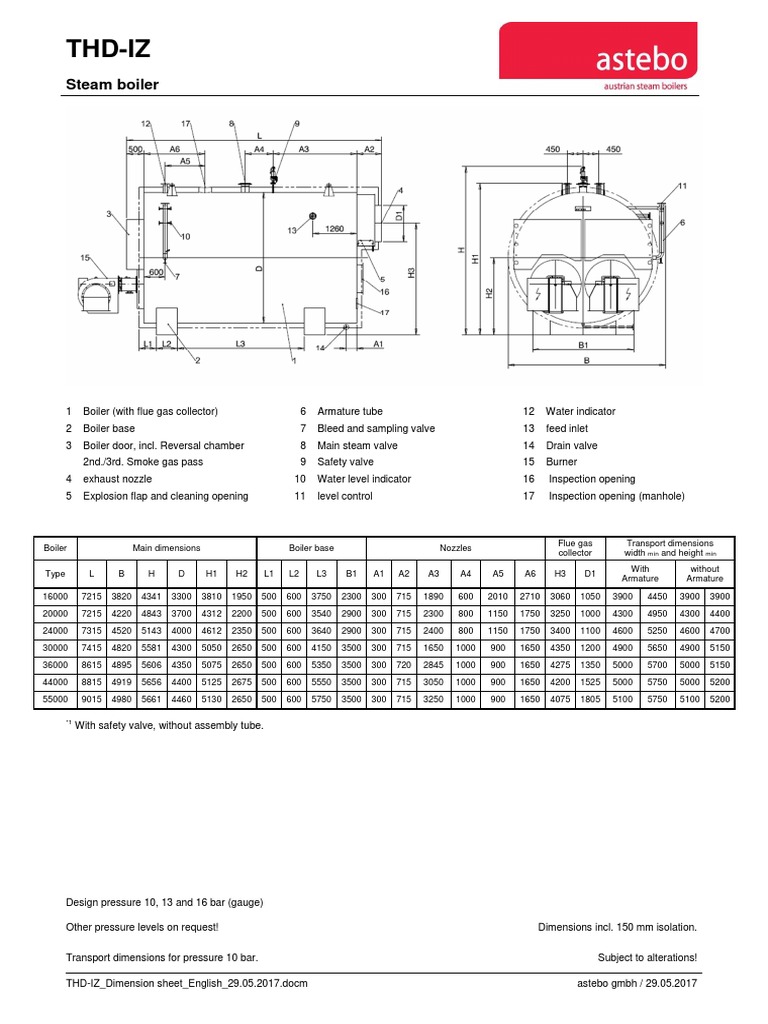 THD-IZ - Dimension Sheet | Download Free PDF | Boiler | Plumbing