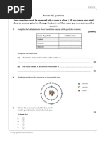 Atomic Structure Exam Questions Guide | PDF | Atoms | Chemistry