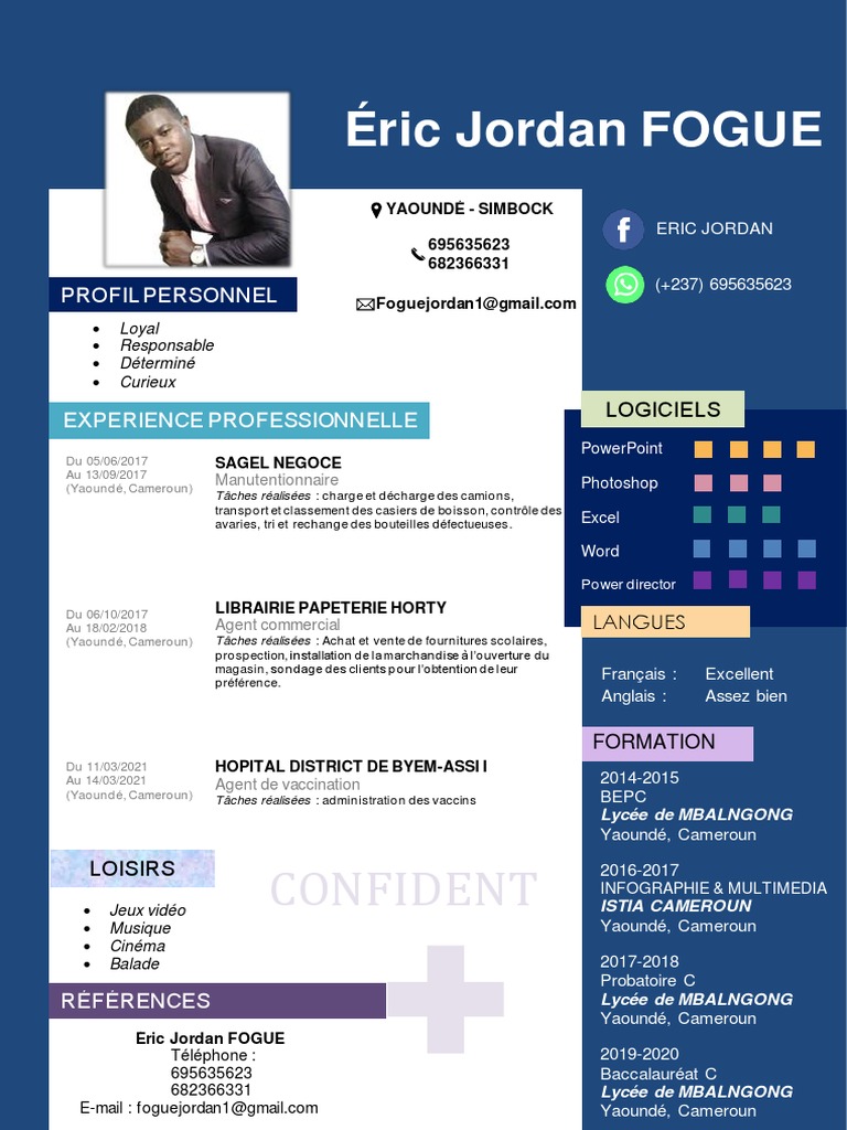 Parcours académique et professionnel d'Éric Jordan | PDF