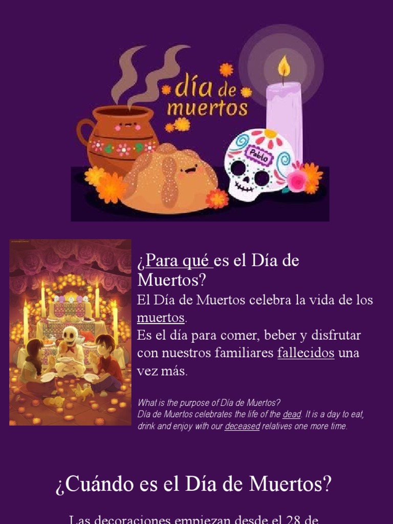 DIA DE MUERTOS - Presentación Español Básico | PDF
