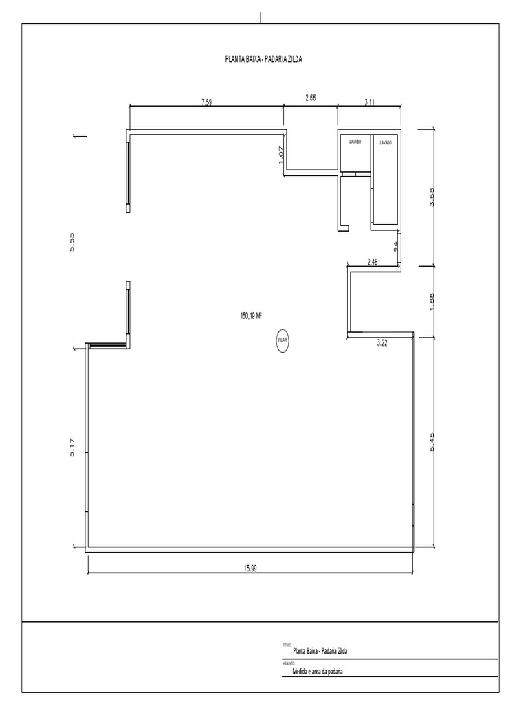 Planta Baixa - Padaria Zilda | PDF