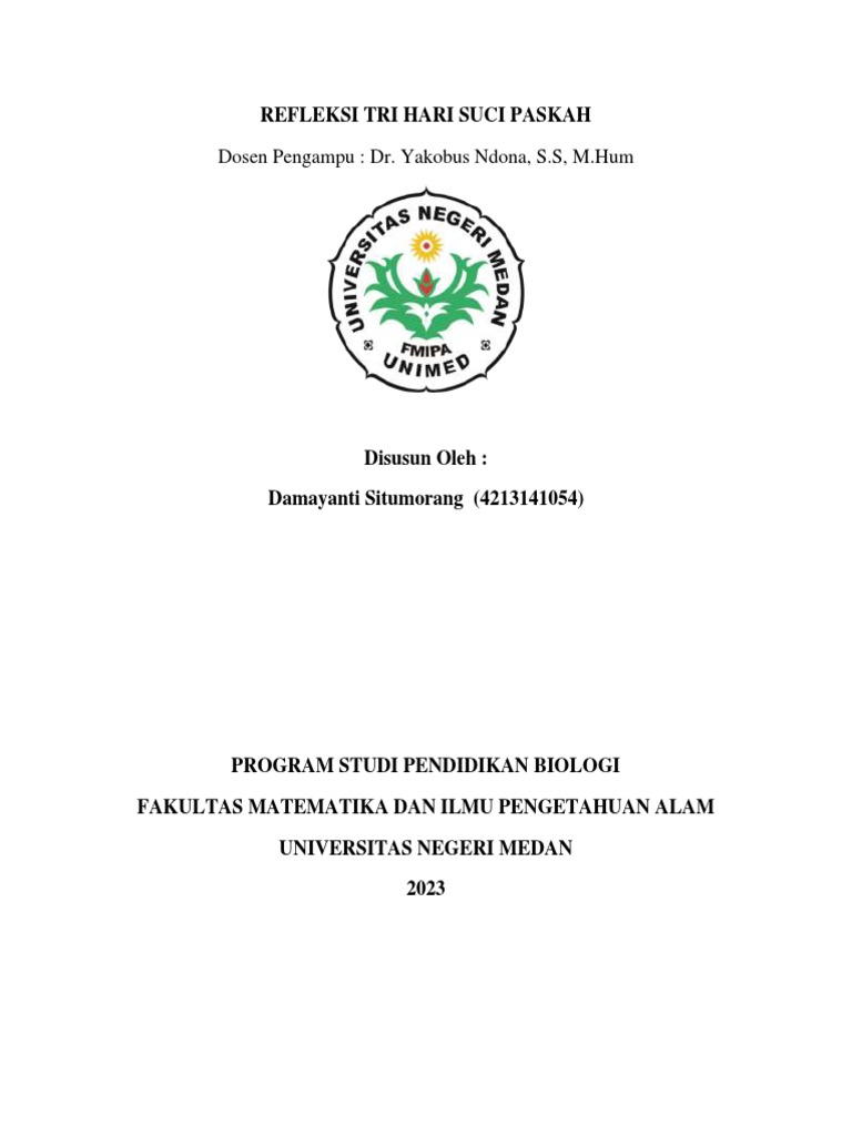 Refleksi Tri Hari Suci Paskah | PDF | Ilmu Sosial | Sejarah