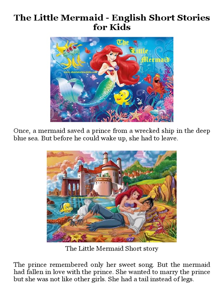The Little Mermaid - English Short Stories For Kids | PDF