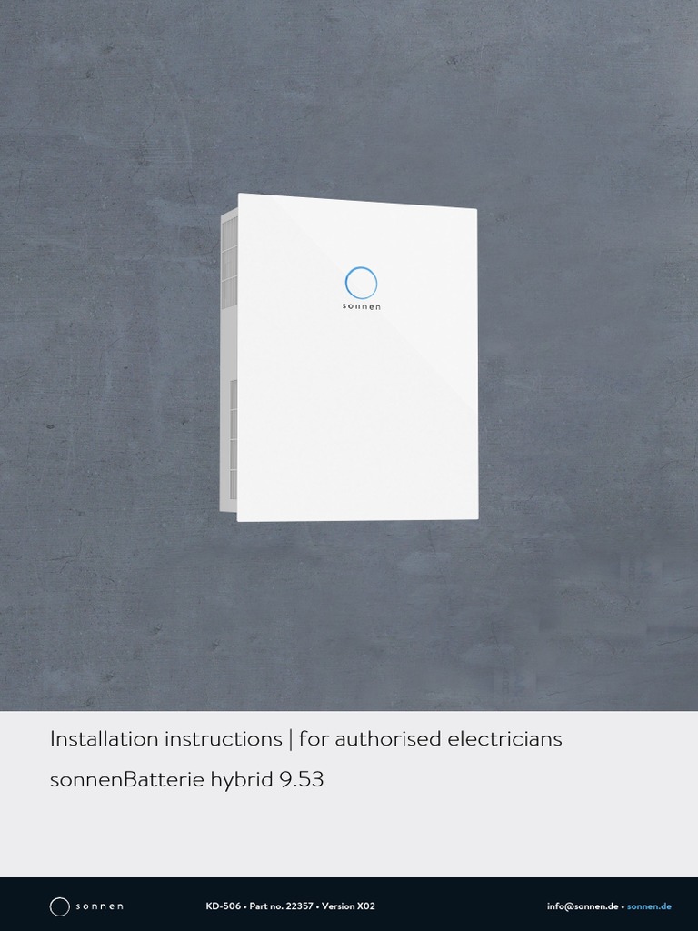 Sonnen-953-Install Hybrid 953 | PDF