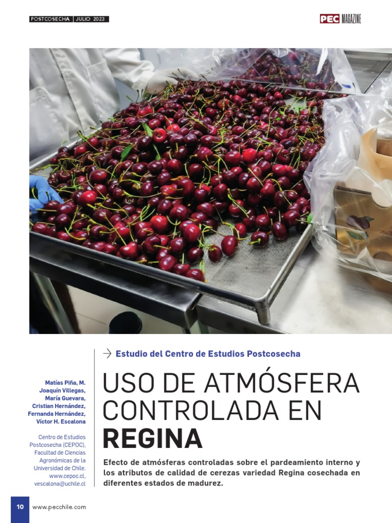 Uso de Atmósfera Controlada en Cereza Regina | PDF | Dióxido de carbono ...