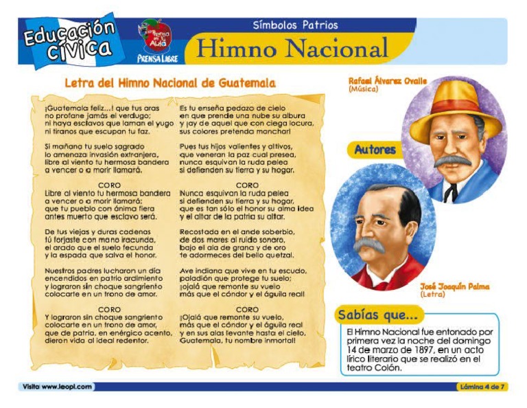 Himnos Nacional de Guatemala | PDF