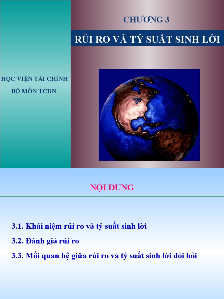 Chuong 3 - Rui Ro Va TSSL - THU | PDF