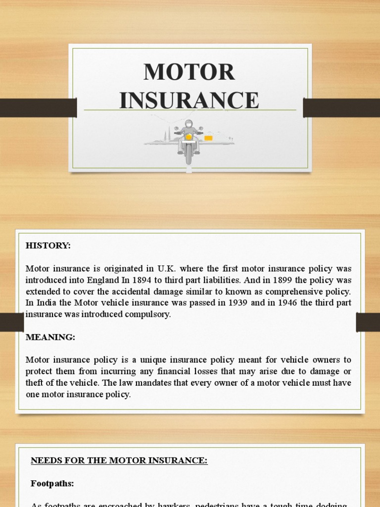 Motor Insurance | PDF | Vehicle Insurance | Liability Insurance